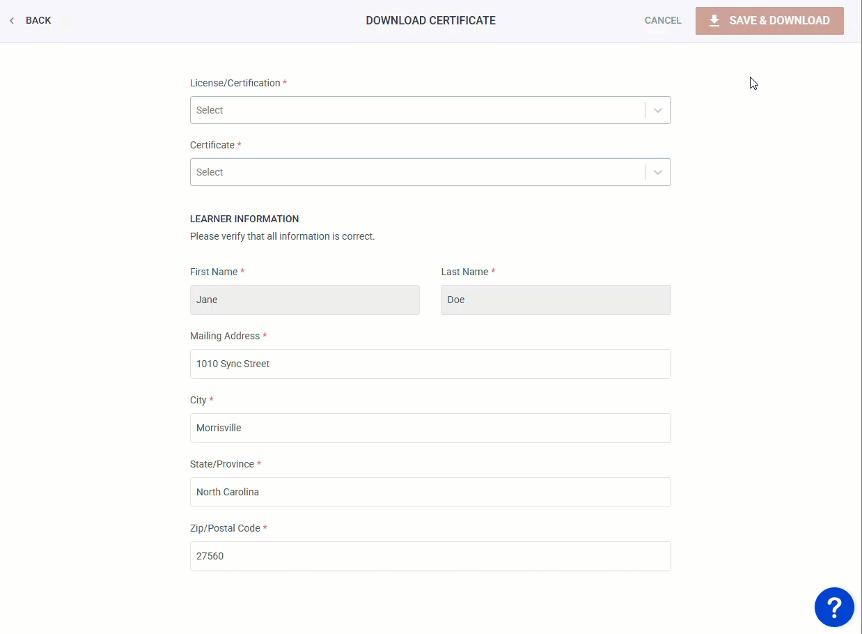 Accessing Your Certificates